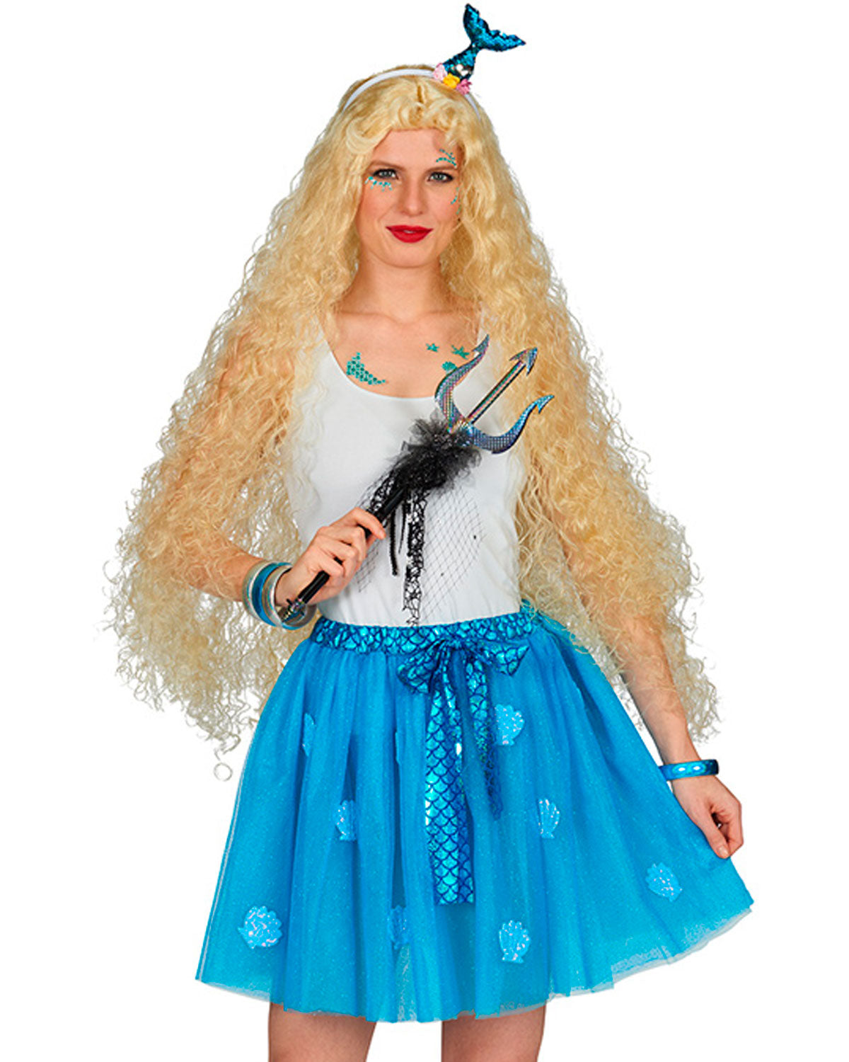 Meerjungfrau Nixe Tutu Petticoat für Damen - 414008 | Blau — Das Kostümland